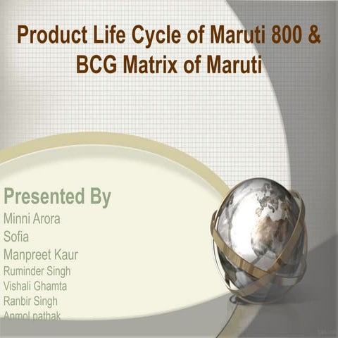 Plc and bcg matrix maruti 800 | PPTX