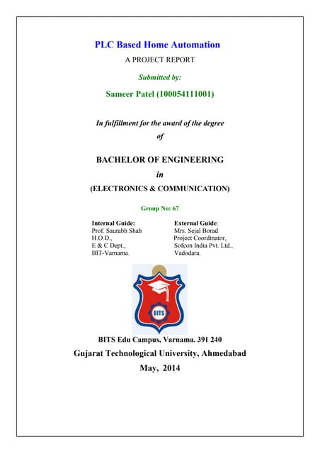 Final project report on Solar street light | PDF