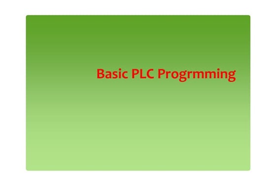 Ladder Diagram Languages-Programmable Logic Controller | PPT