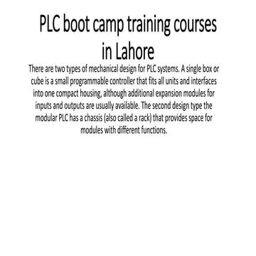 PLC boot camp training courses in Lahore Pakistan.pptx