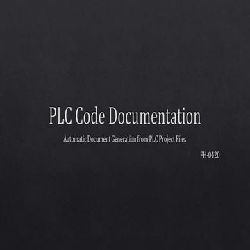 Plc code documentation | PPTX