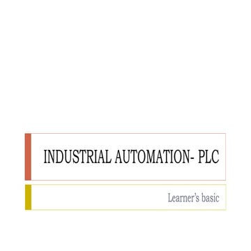 PLC – INDUSTRIAL AUTOMATION.pptx