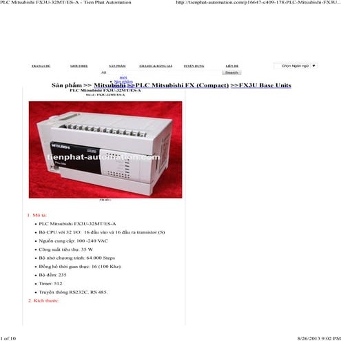 Plc mitsubishi FX3U | PDF