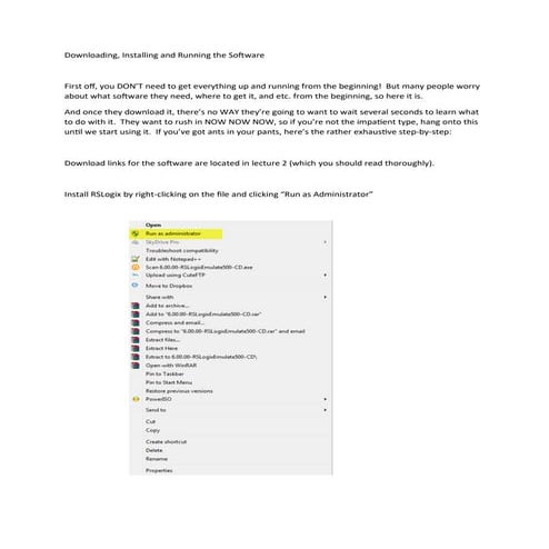 Plcprocedure Installing Rx Logix For Plc Ladder Logic Simulation Pdf