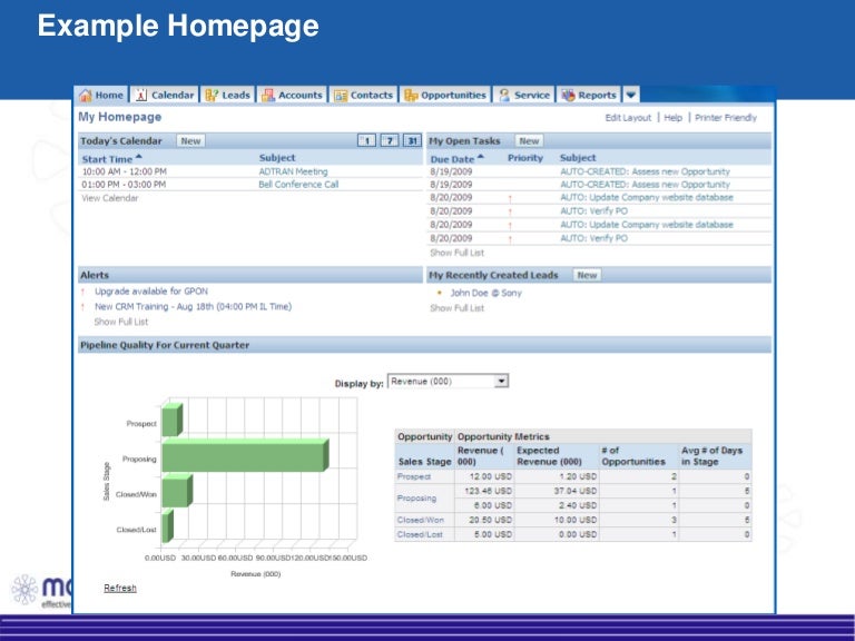 Oracle Seibel CRM Presentation