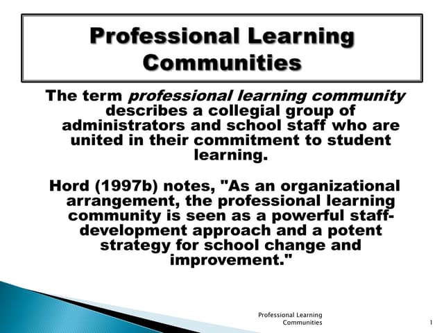 Professional Learning Communities Made Easy Ppt