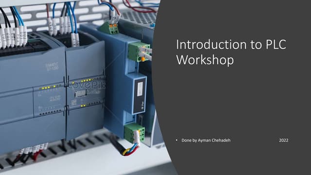 Plc Workshop Session For Learning Principles Of Ladder Logic Ppt