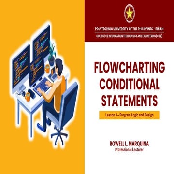 Pld Lesson 3 Flowcharting Conditional Statements Pdf