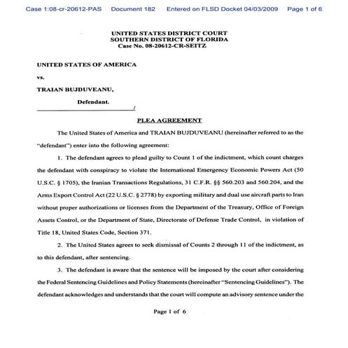 Plea agreement | PDF