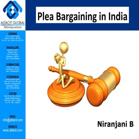 Plea bargaining in India | PPTX