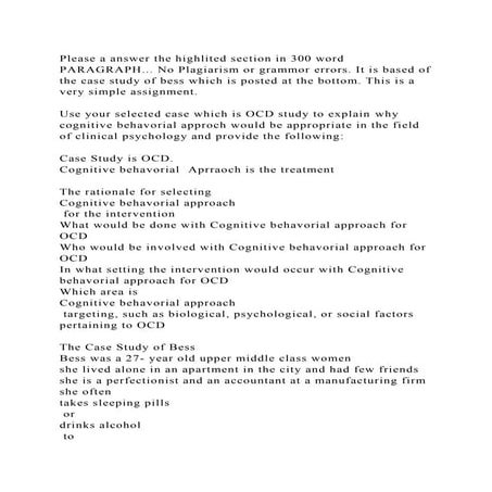 Please a answer the highlited section in 300 word PARAGRAPH... No Pl ...