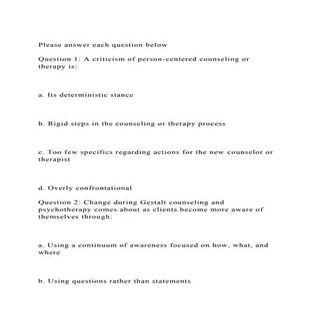 Please answer each question below Question 1 A criticism of p.docx