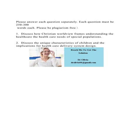 Please answer each question separately. Each question must be .docx