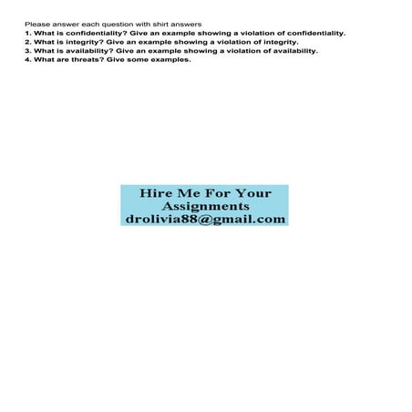 Please Answer Each Question With Shirt Answers 1 What Is Pdf 