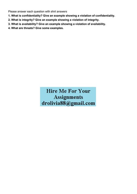 Please Answer Each Question With Shirt Answers 1 What Is Pdf