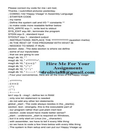 Please correct my code for me i am lost Thanks i submitted.pdf