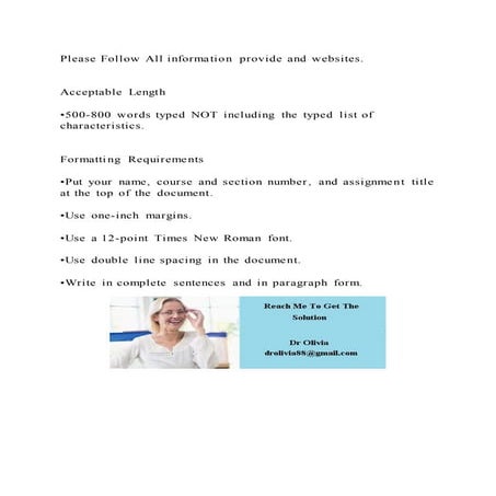 Please Follow All information provide and websites.Acceptable | PDF