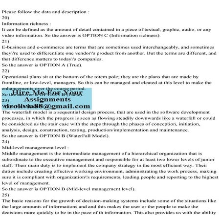 Please follow the data and description 20)Information richness .pdf