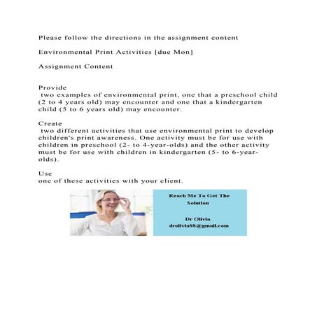 Please follow the directions in the assignment content Environme.docx ...