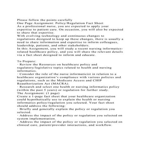 Please follow the points carefullyOne Page Assignment PolicyRe.docx