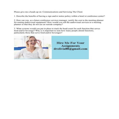 Please give me a heads up on- Communications and Servicing The Client.pdf