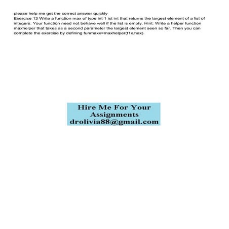 please help me get the correct answer quickly Exercise 13 W.pdf ...