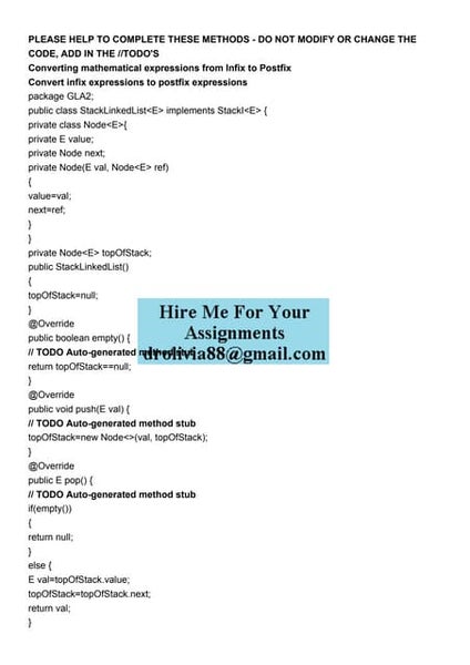 Please Help To Complete These Methods Do Not Modify Or Chapdf 6095