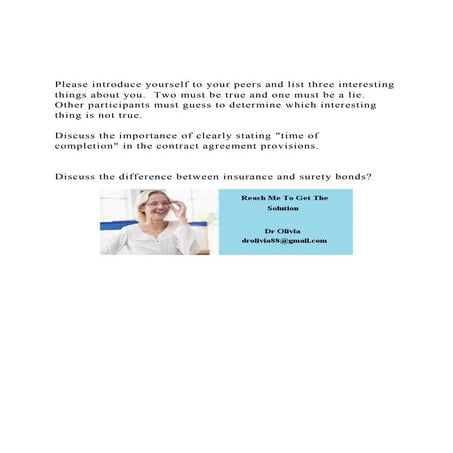 Please introduce yourself to your peers and list three interes.docx