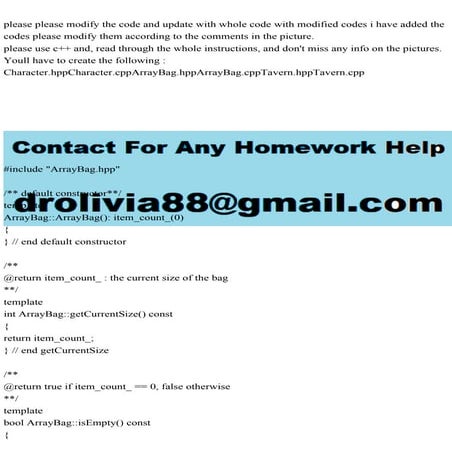 please please modify the code and update with whole code with modifi.pdf | Programming Languages ...