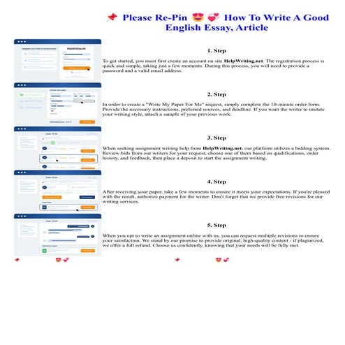 Please Re-Pin How To Write A Good English Essay, Article | PDF ...