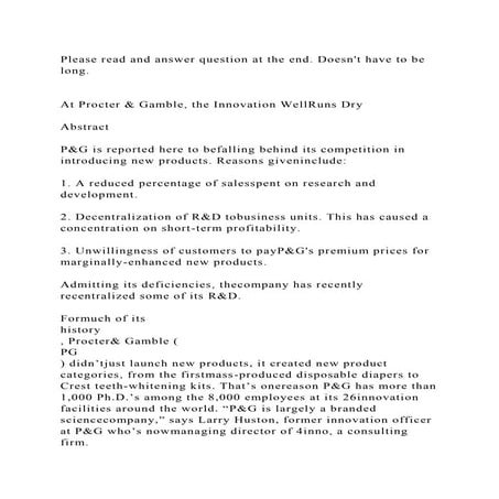 Please read and answer question at the end. Doesnt have to be long. | PDF