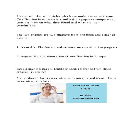 Please read the two articles which are under the same theme Certifi.docx