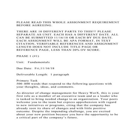 PLEASE READ THIS WHOLE ASSIGNMENT REQUIREMENT BEFORE AGREEING. | DOCX ...