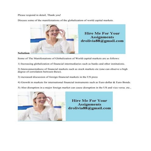 Please respond in detail- Thank you! Discuss some of the manifestation.docx