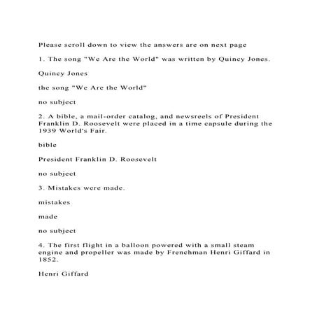 Please scroll down to view the answers are on next page 1. The.docx