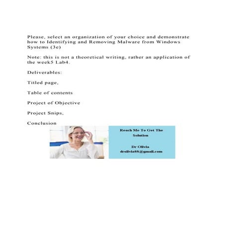 Please, select an organization of your choice and demonstrate ho.docx ...