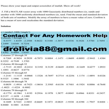 Please Show Your Input And Output Screenshot Of Matlab Show All Worpdf 