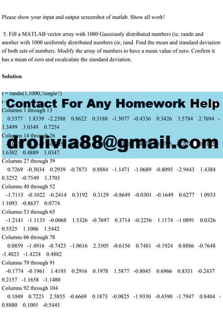 Please Show Your Input And Output Screenshot Of Matlab Show All Worpdf