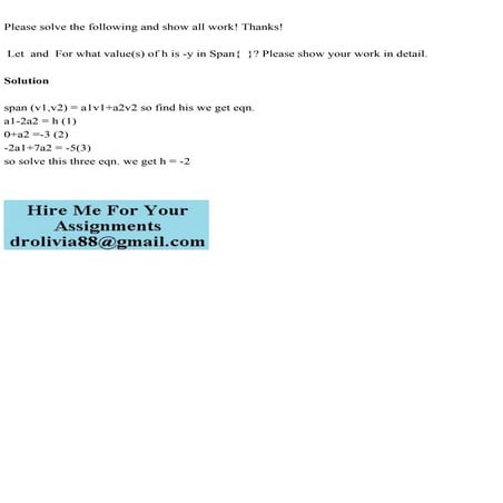 Please solve the following and show all work! Thanks! Let and .pdf