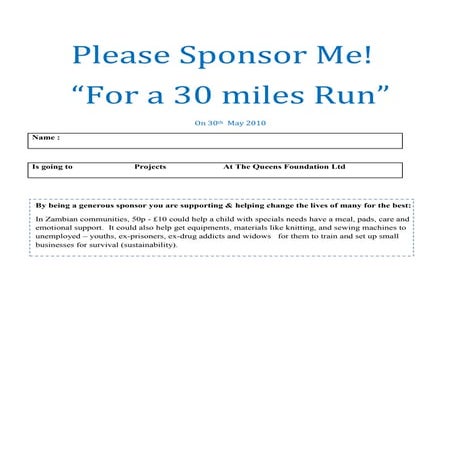 Please Sponsor Me 1 | PDF