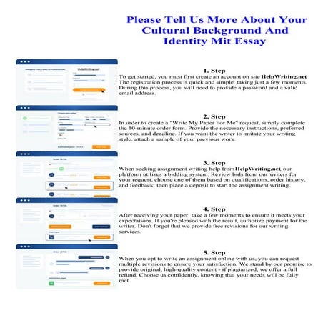 Please Tell Us More About Your Cultural Background And Identity Mit ...