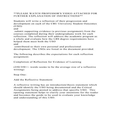 PLEASE WATCH PROFESSORS VIDEO ATTACHED FOR FURTHER EXPLANATION OF | PDF