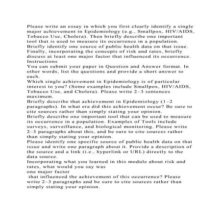 Please write an essay in which you first clearly identify a single m.docx