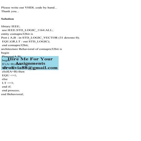 Please write out VHDL code by hand...Thank you...Solutionlib.pdf