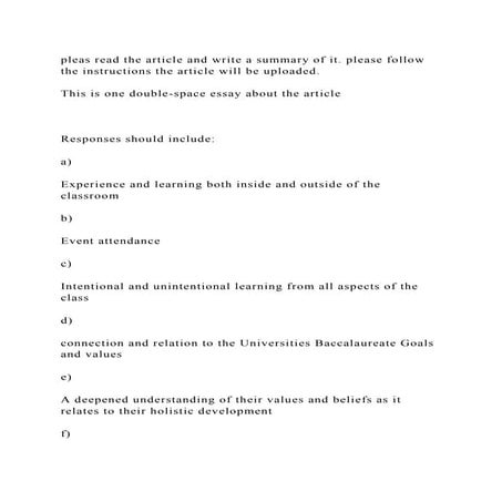 pleas read the article and write a summary of it. please follow the .docx