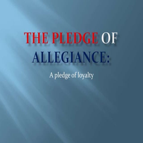 Pledge of allegiance | PPTX
