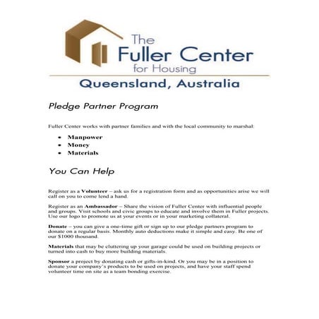 Pledge partner program r1 | PDF