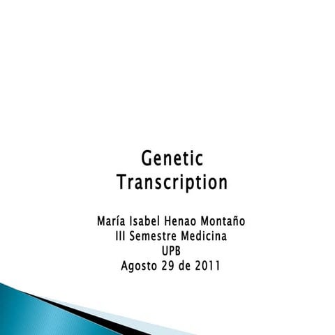 Genetic Transcription | PPT