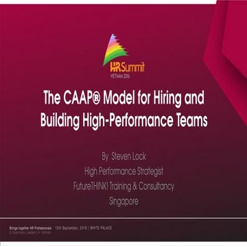 PLENARY - Building High Performance Teams - By Steven Lock | PPT
