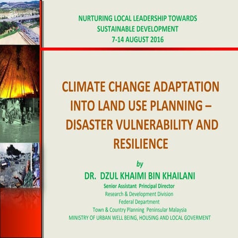 Overview of Climate and Disaster Risk Assessment and its Mainstreaming ...